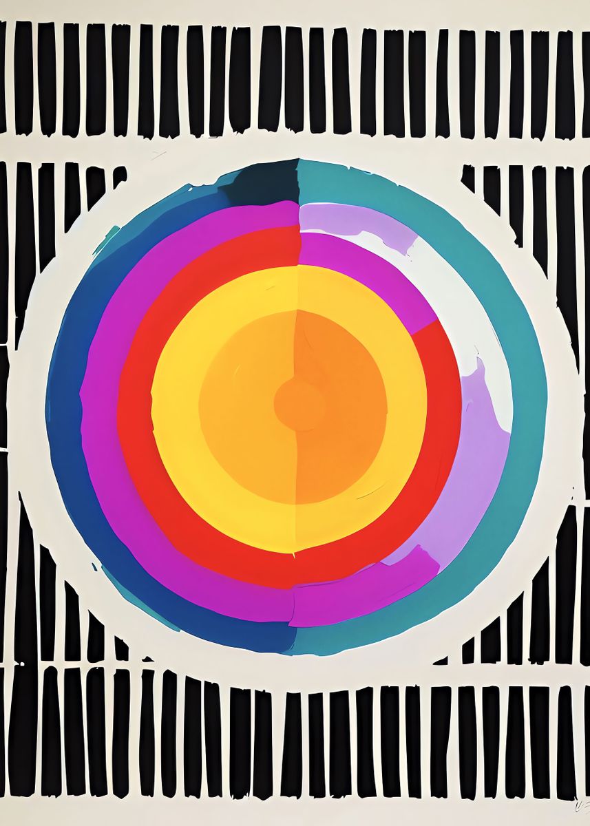 'Abstract MCM Painting' Poster, picture, metal print, paint by ...