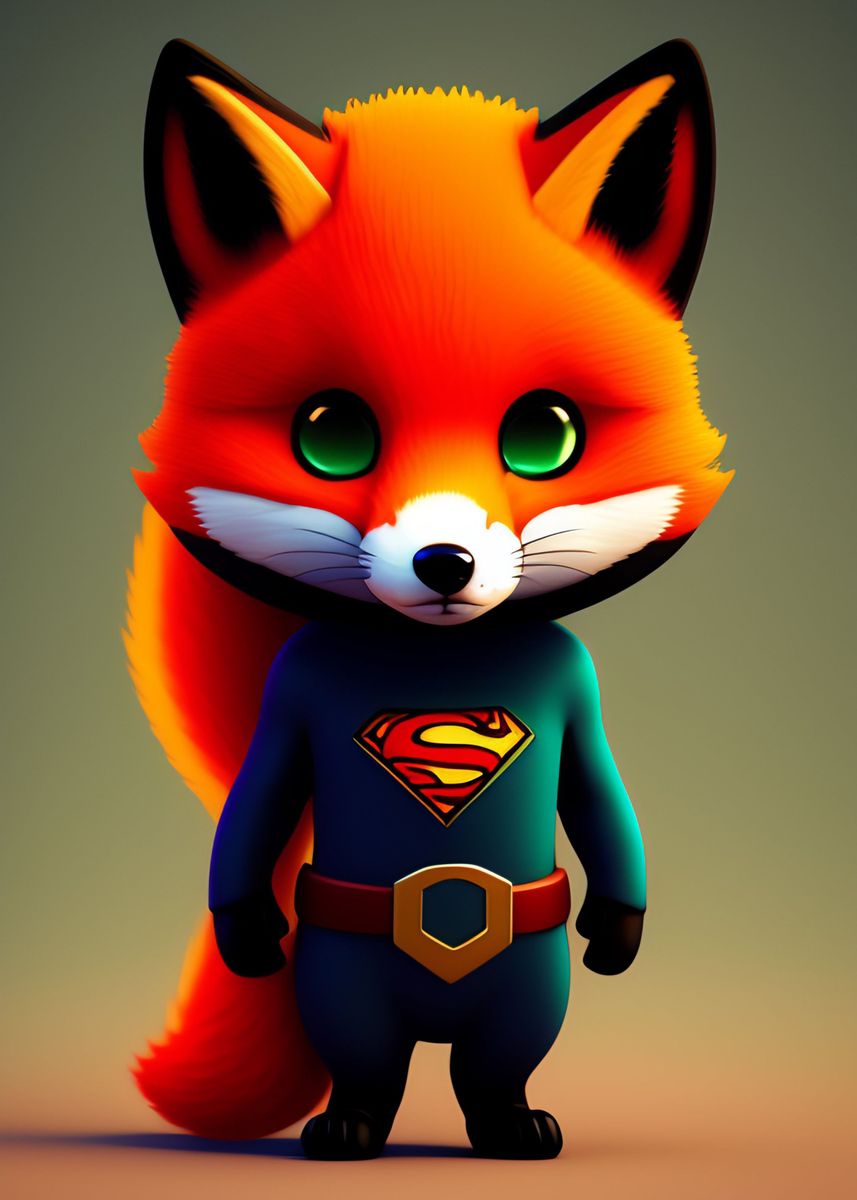 'super fox FANTASY FOX best' Poster, picture, metal print, paint by aris febriyanto | Displate