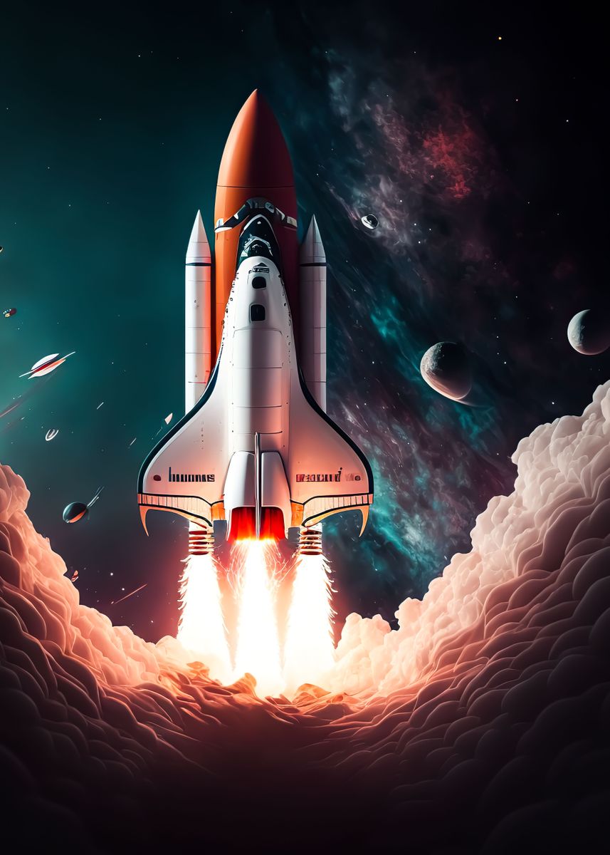 'Space Shuttle' Poster, picture, metal print, paint by Mahi Gardner ...