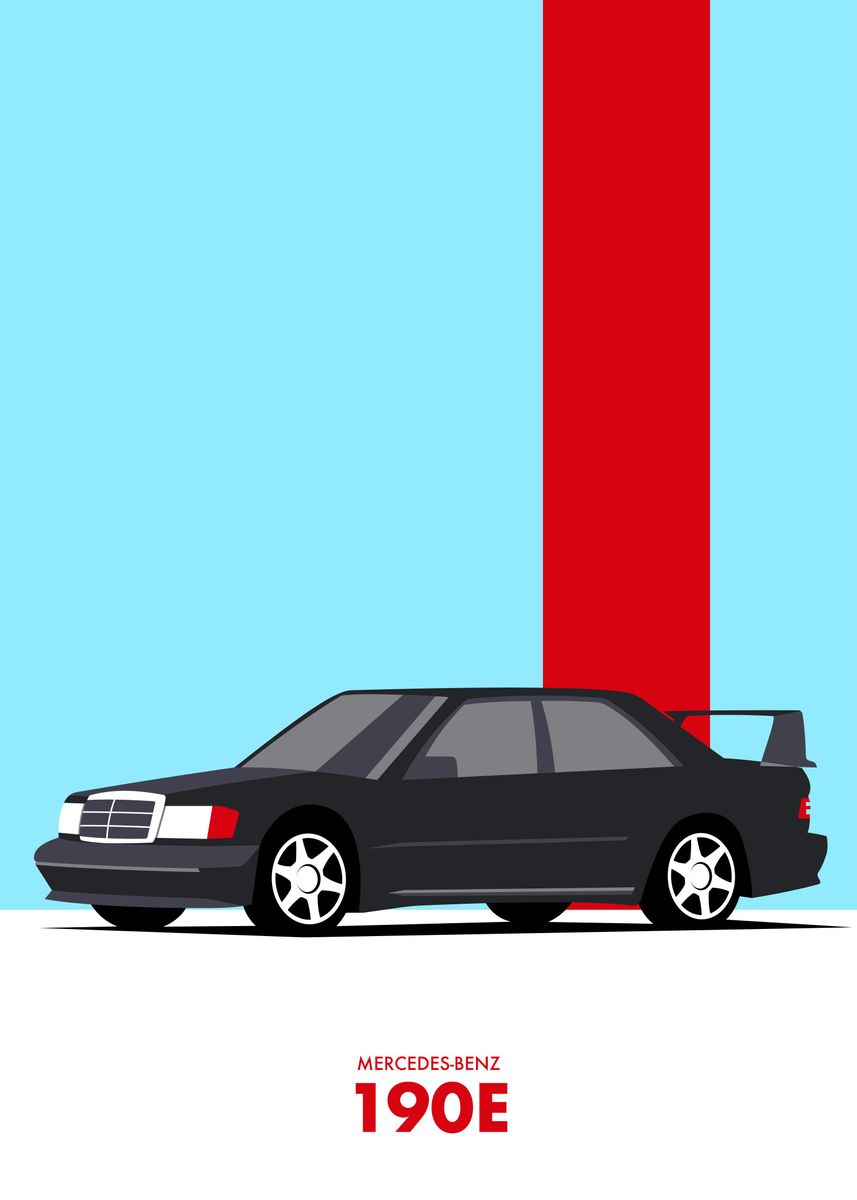 '190E Evolution 2' Poster, picture, metal print, paint by Misbahul ...