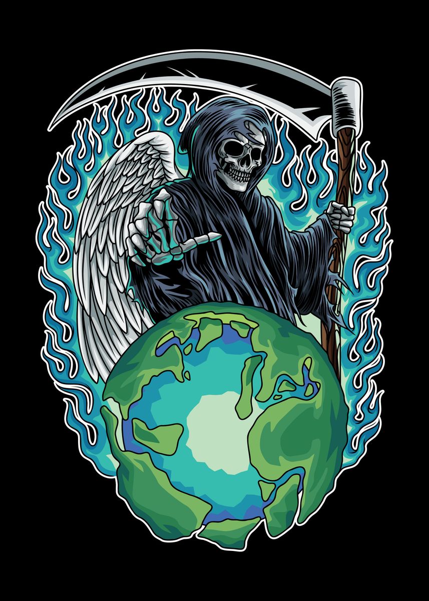 'Reaper Earth Control ' Poster, picture, metal print, paint by hendra ...