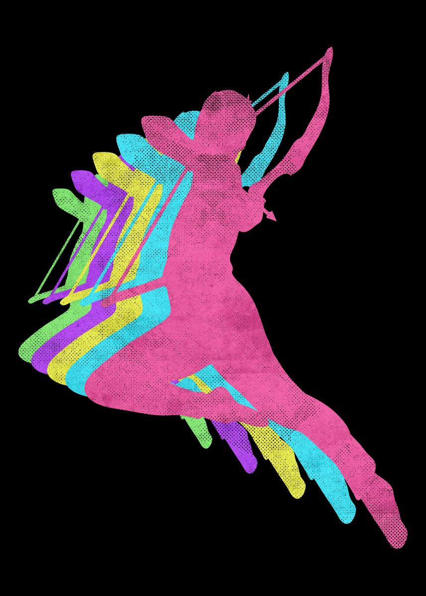 'Archery Bow and Arrow' Poster, picture, metal print, paint by El ...