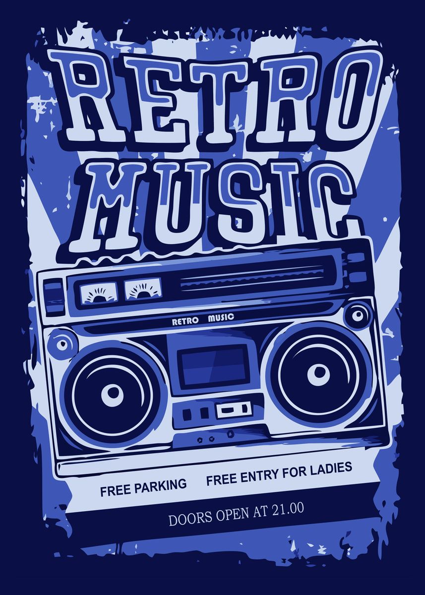 'Retro Classic' Poster, picture, metal print, paint by Bintang Studio ...