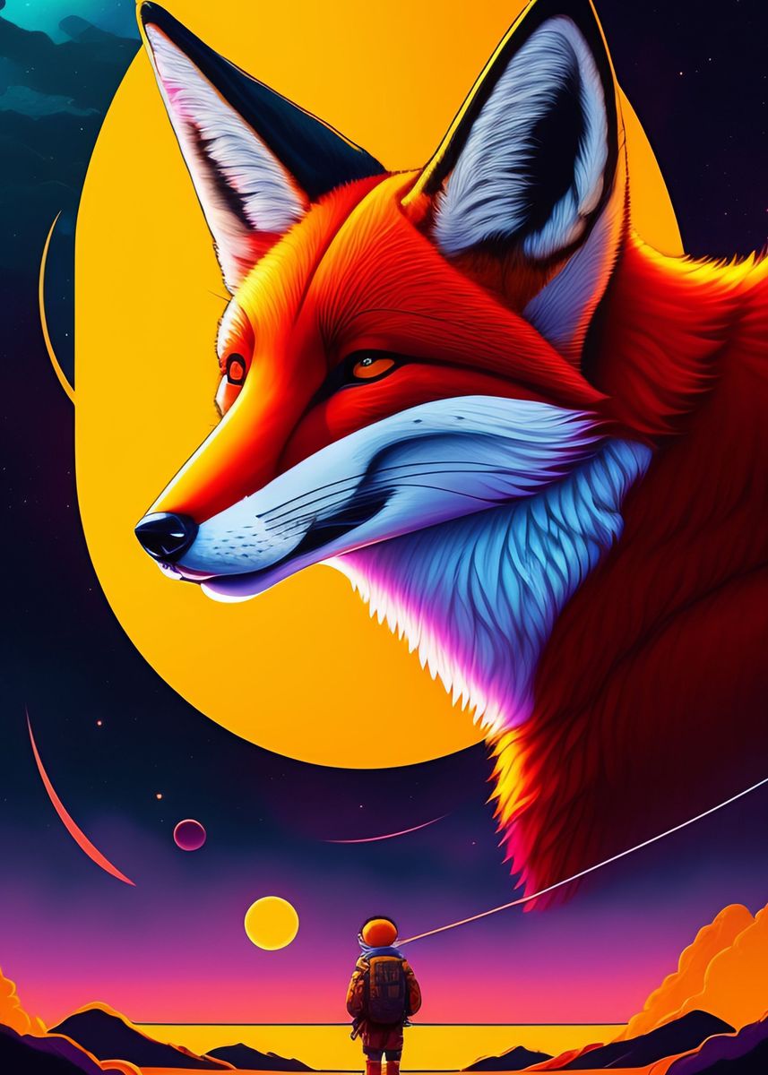 'FANTASY FOX best' Poster, picture, metal print, paint by aris ...