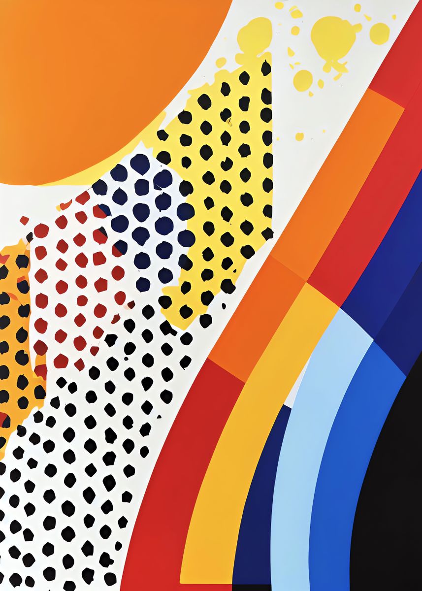 'Mid Century Modern Shapes' Poster, picture, metal print, paint by ...