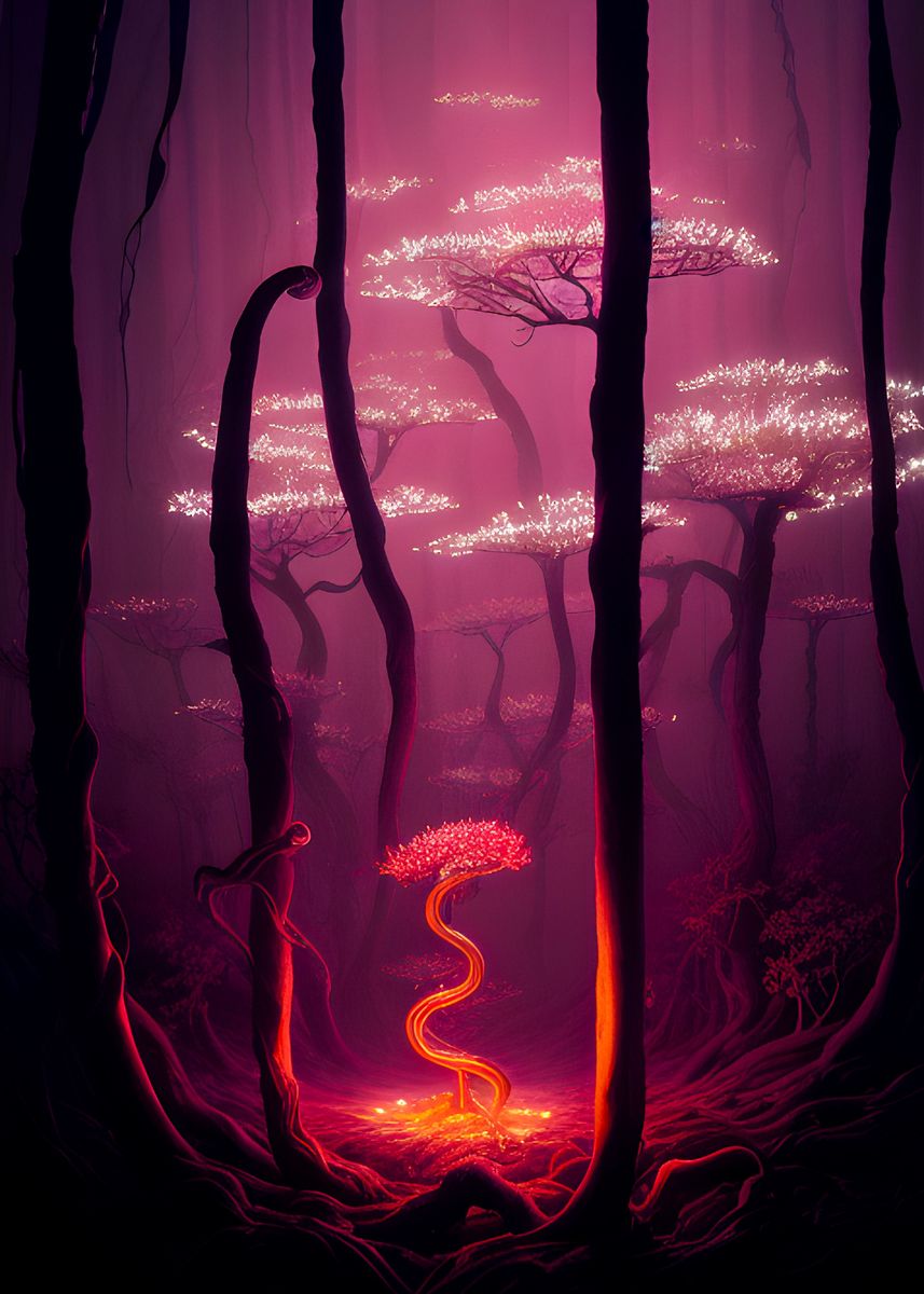 'Magical Forest' Poster, picture, metal print, paint by ANDRE MCKAY ...