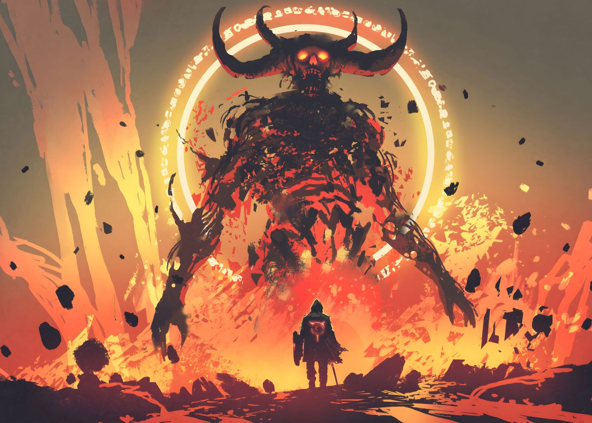 'lava demon' Poster by dwopp | Displate