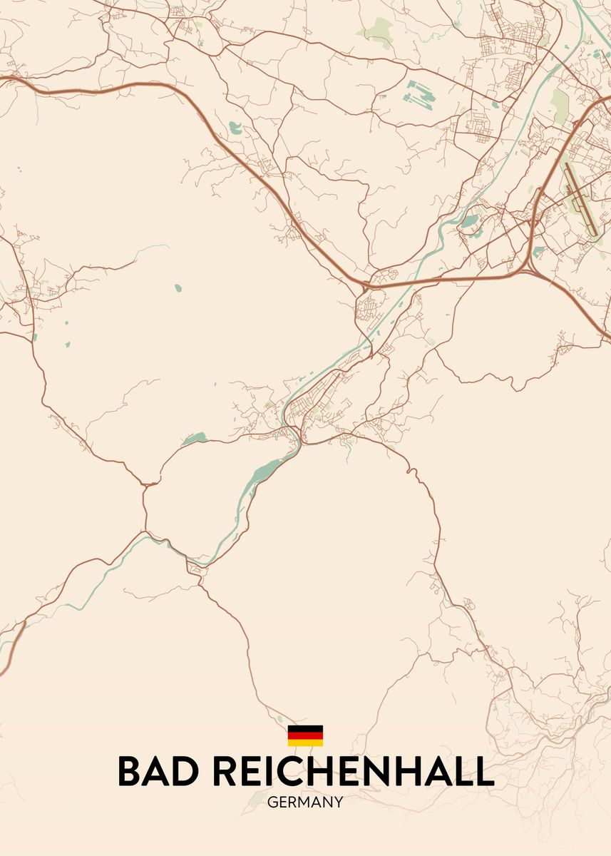 'Bad Reichenhall DE' Poster, picture, metal print, paint by IMR Designs ...