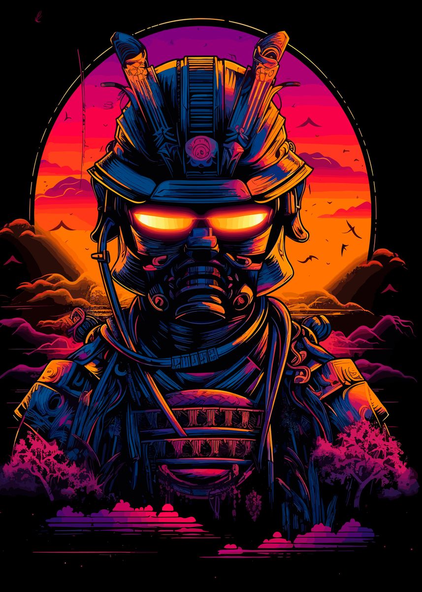 'samurai vivid color ' Poster, picture, metal print, paint by EDSON ...