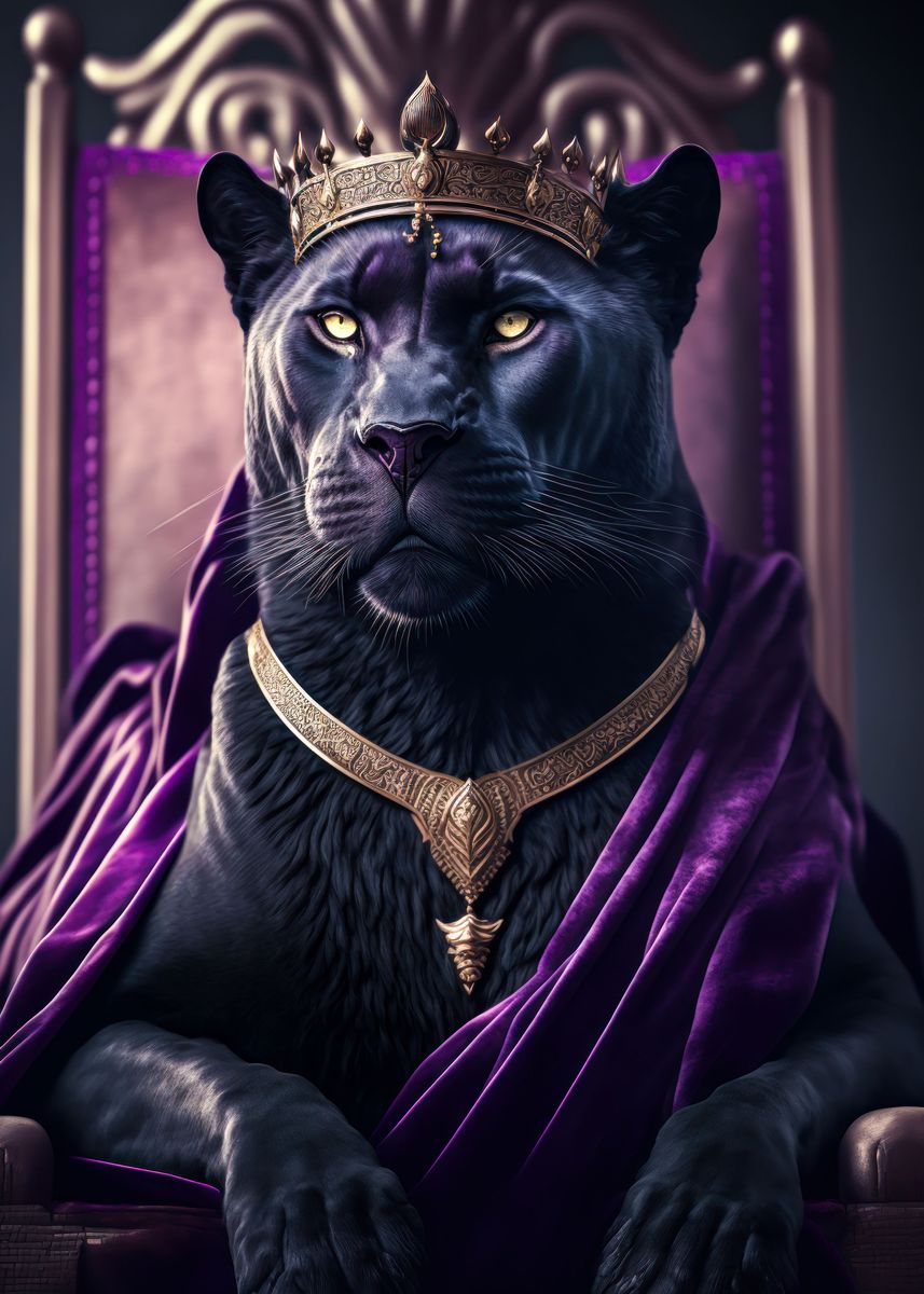 'Panther Portrait' Poster, picture, metal print, paint by Creative Ys ...