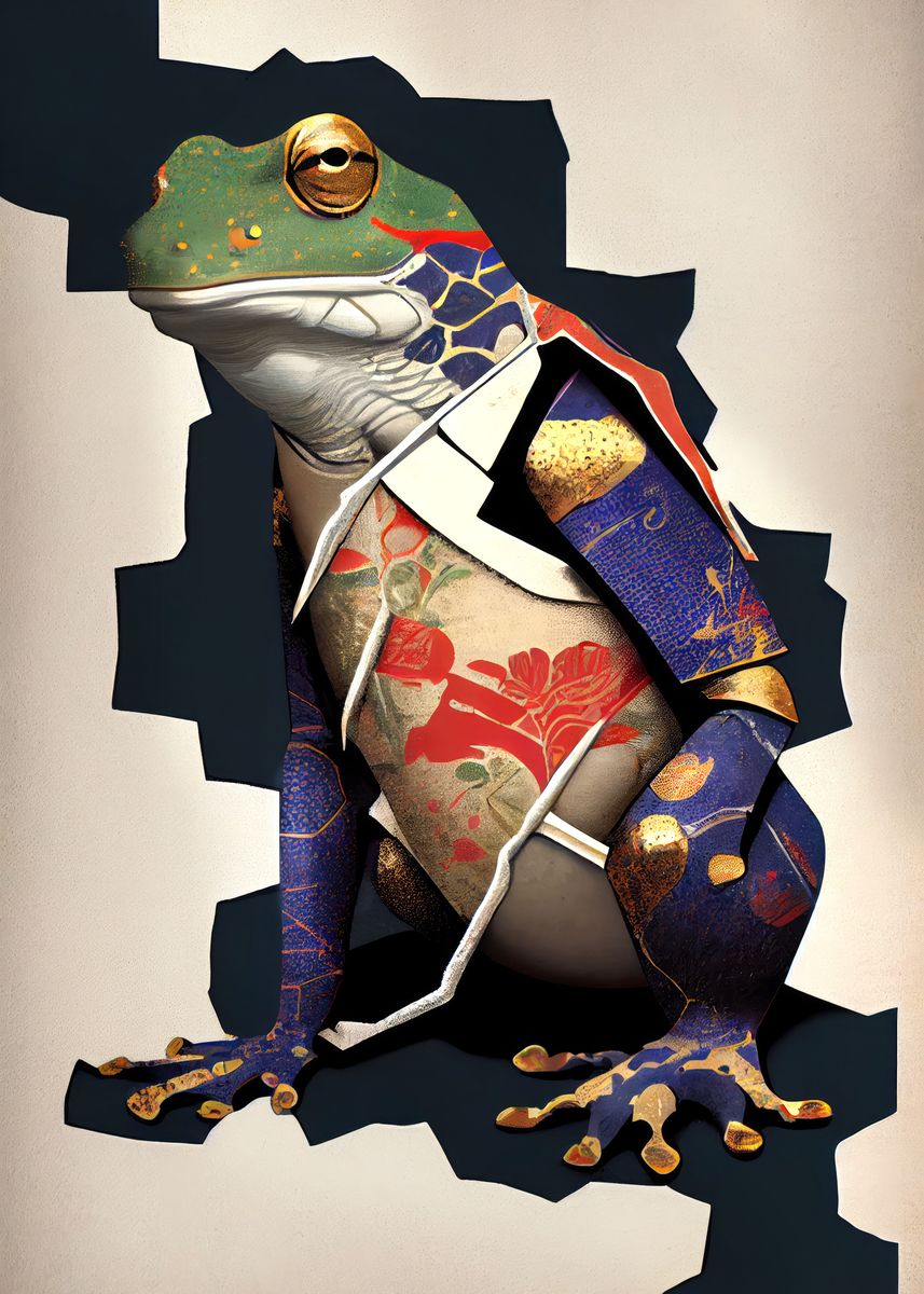 'Elegant Abstract Frog' Poster, picture, metal print, paint by Kingdom ...