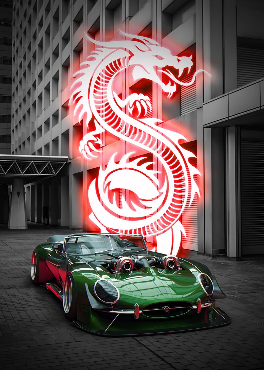 'Jaguar E Type' Poster by Magic Art | Displate