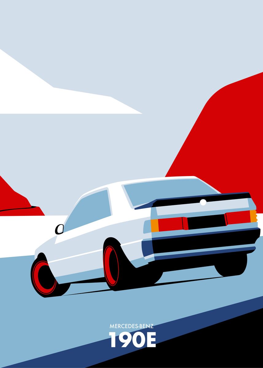 '190E Evolution 2' Poster, picture, metal print, paint by Misbahul ...