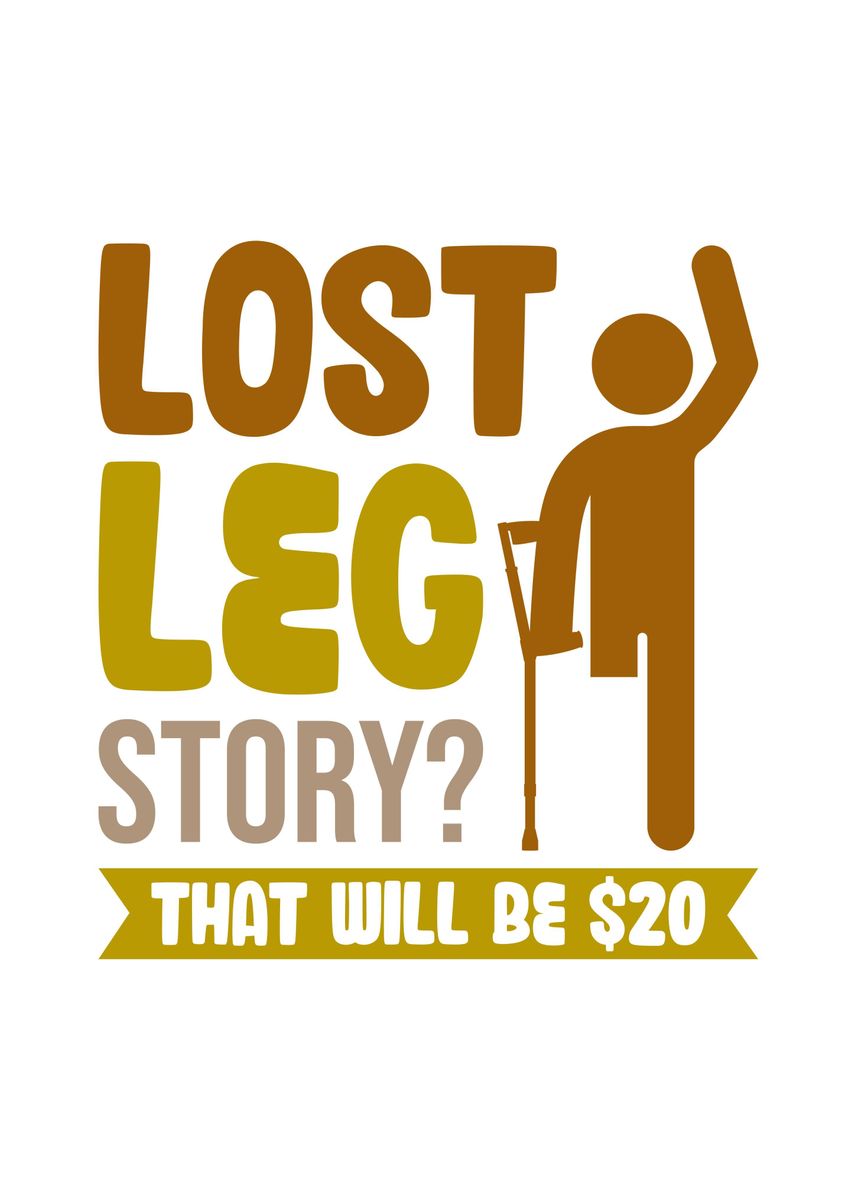 'Leg Amputee' Poster, picture, metal print, paint by Sebastian Wünsche ...