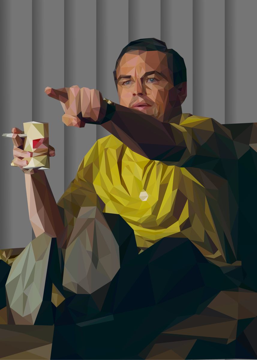 'pointing leo meme' Poster by Lowpoly Posters | Displate