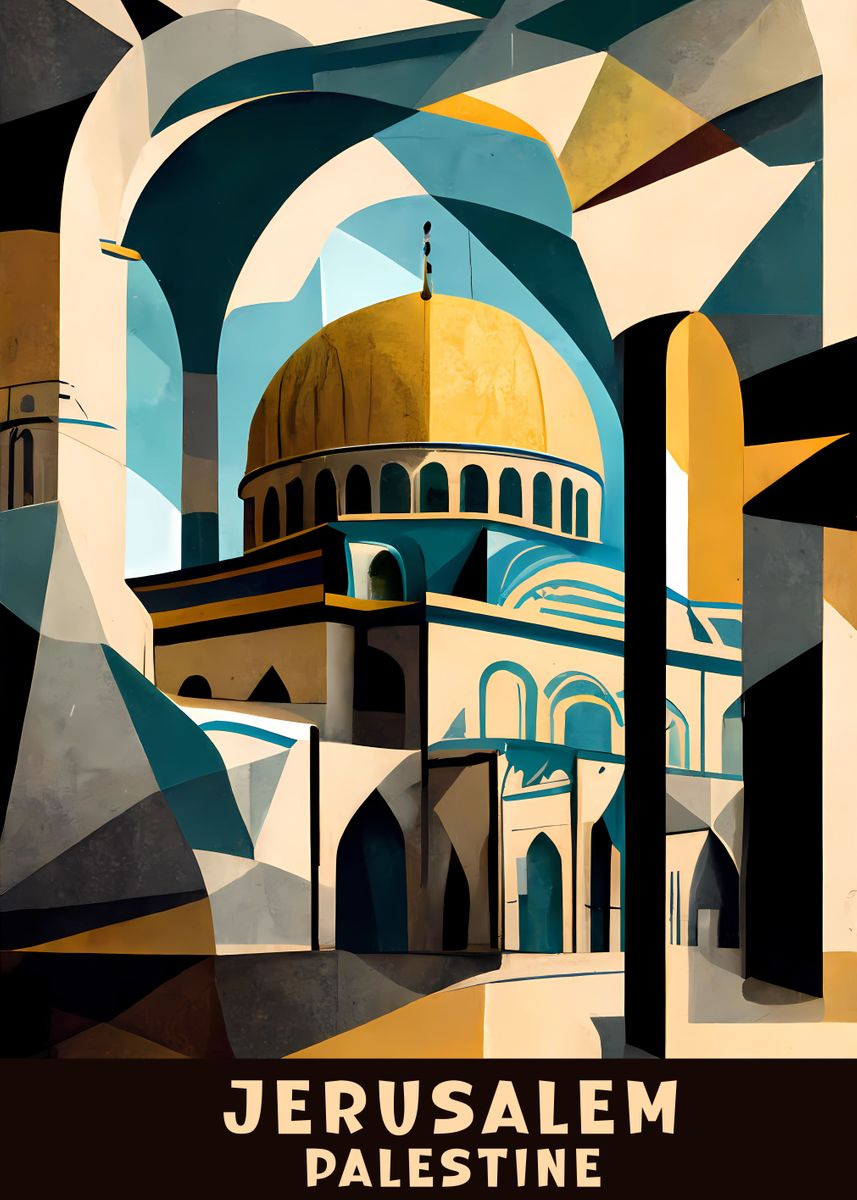 'Jerusalem Palestine Poster' Poster, picture, metal print, paint by ...