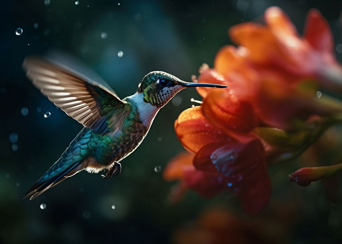 'hummingbird' Poster by Kitty Bern | Displate