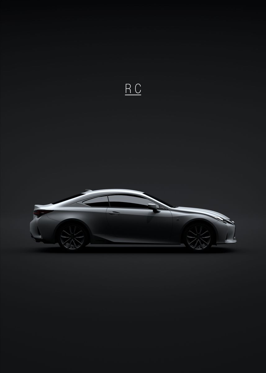 '2019 Lexus RC ' Poster, picture, metal print, paint by 21 MXM | Displate