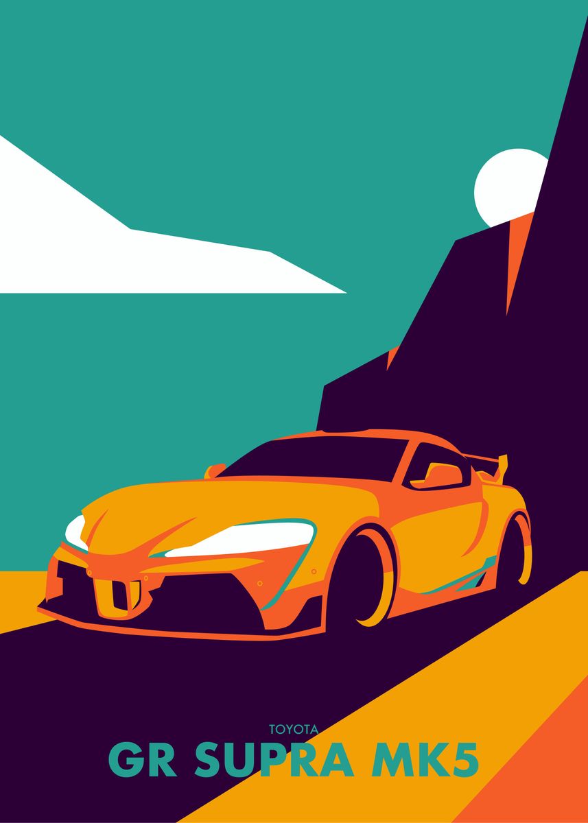 'GR Supra MK5' Poster, picture, metal print, paint by Misbahul Munir ...