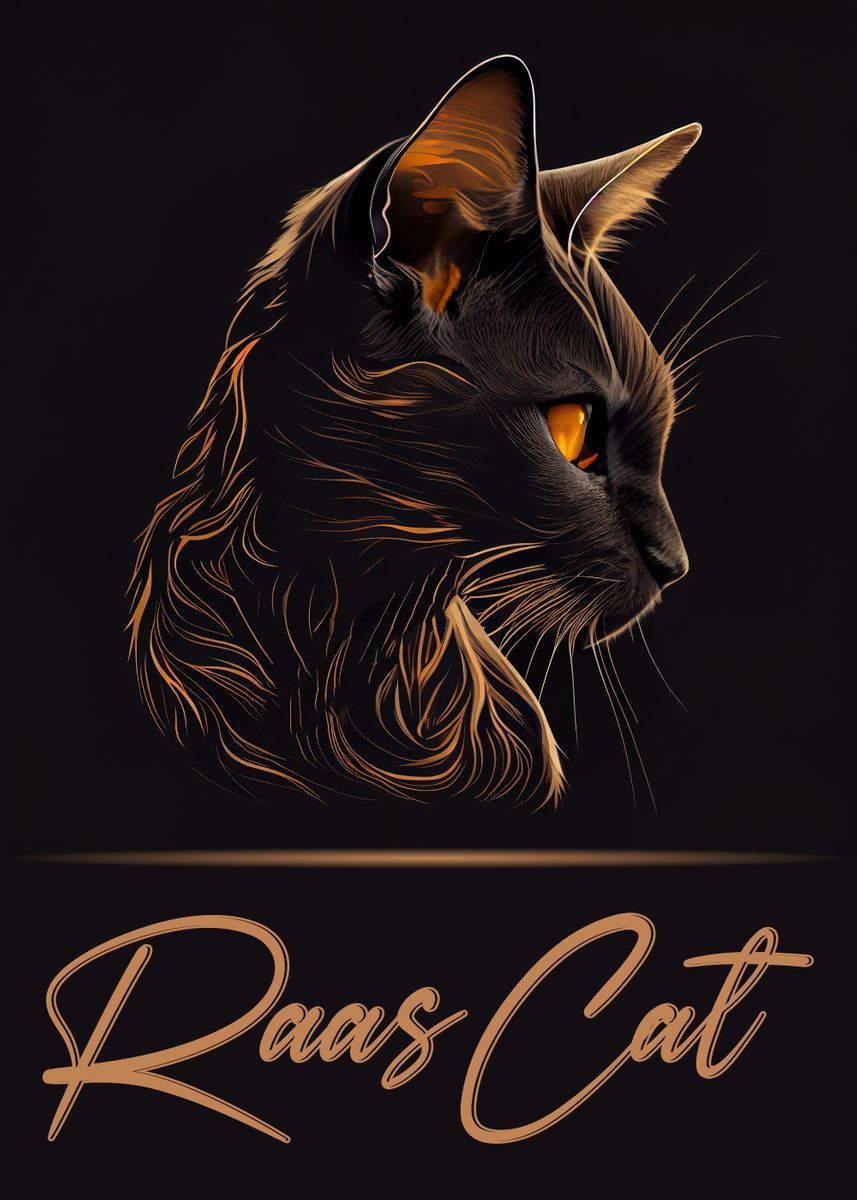 'Raas Cat' Poster, picture, metal print, paint by Artistic Paradigms ...