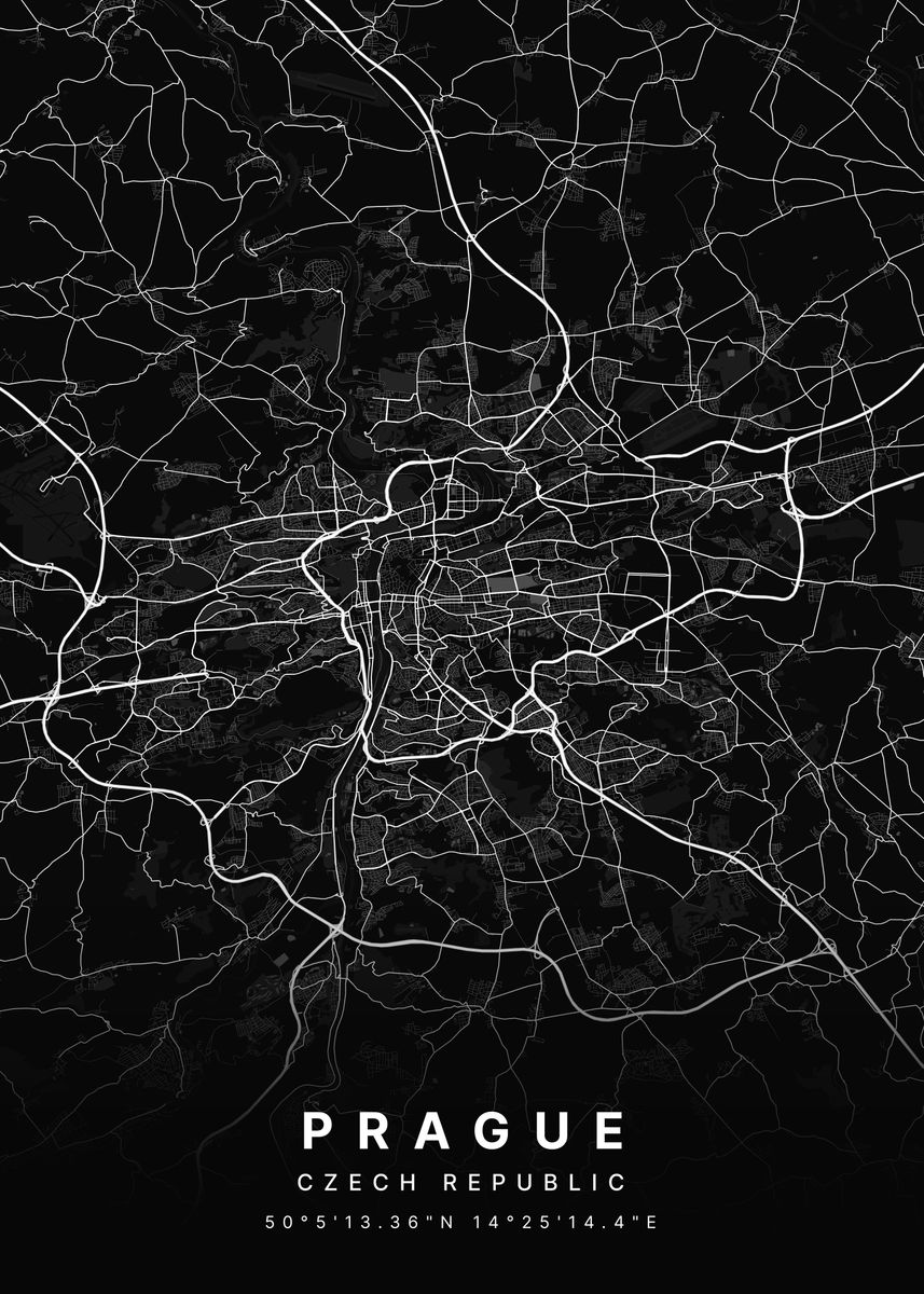 'Prague Czech Republic' Poster, picture, metal print, paint by Kemi ...