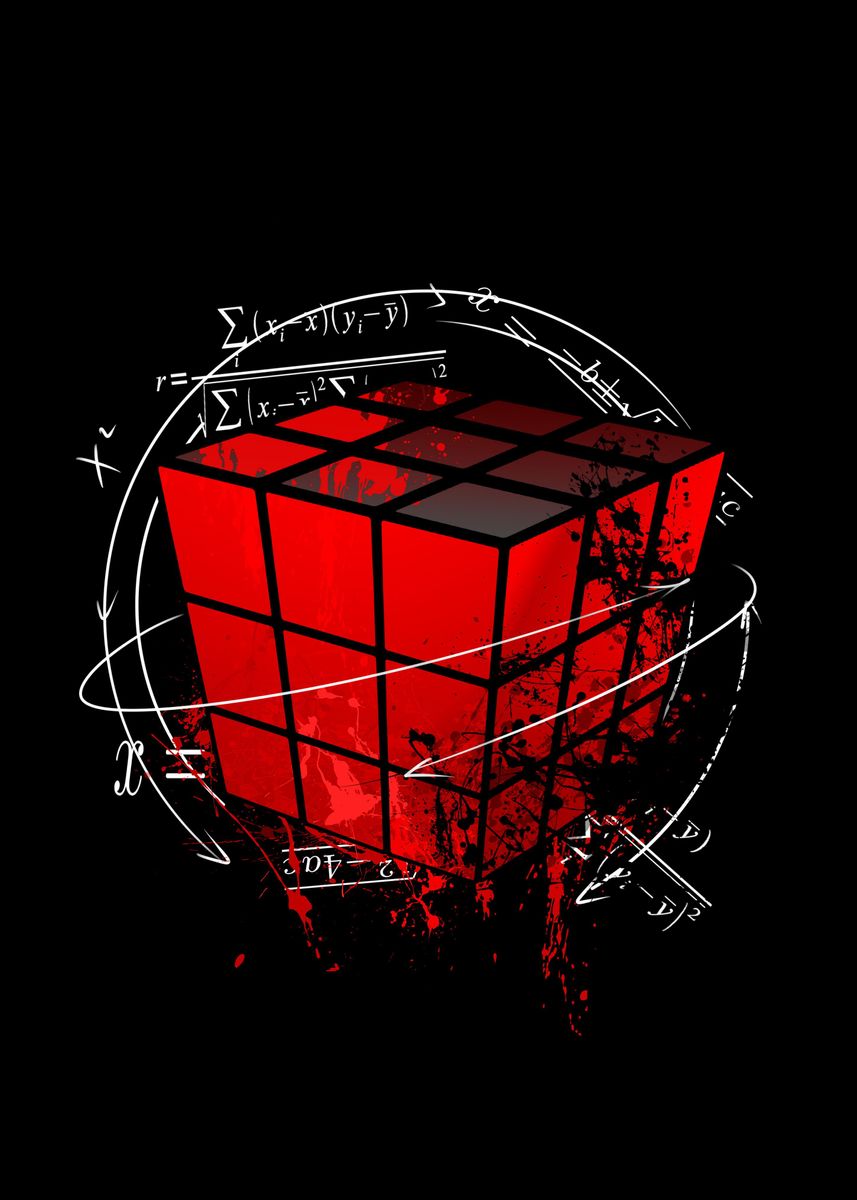'Rubik Cube Aesthetic' Poster, picture, metal print, paint by P U F F Y ...