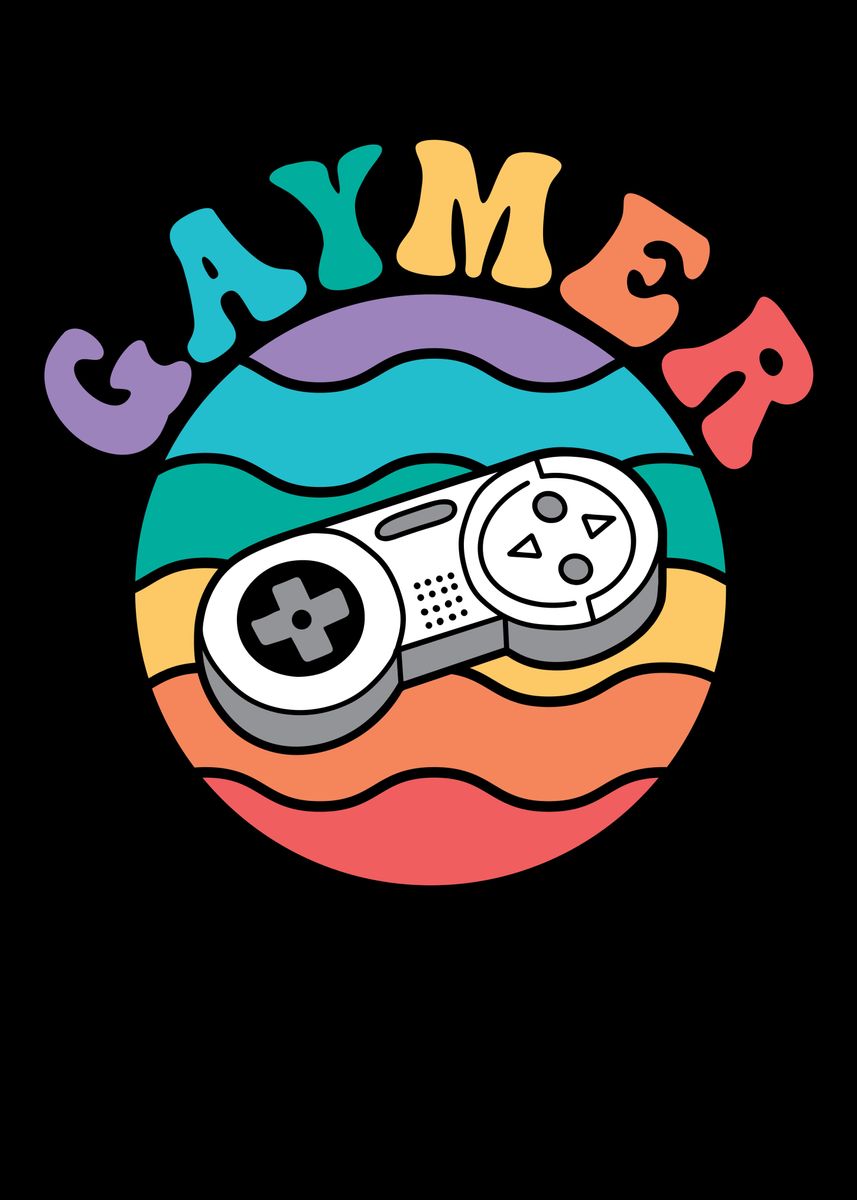 'Gaymer Video Game Rainbow' Poster by NAO | Displate
