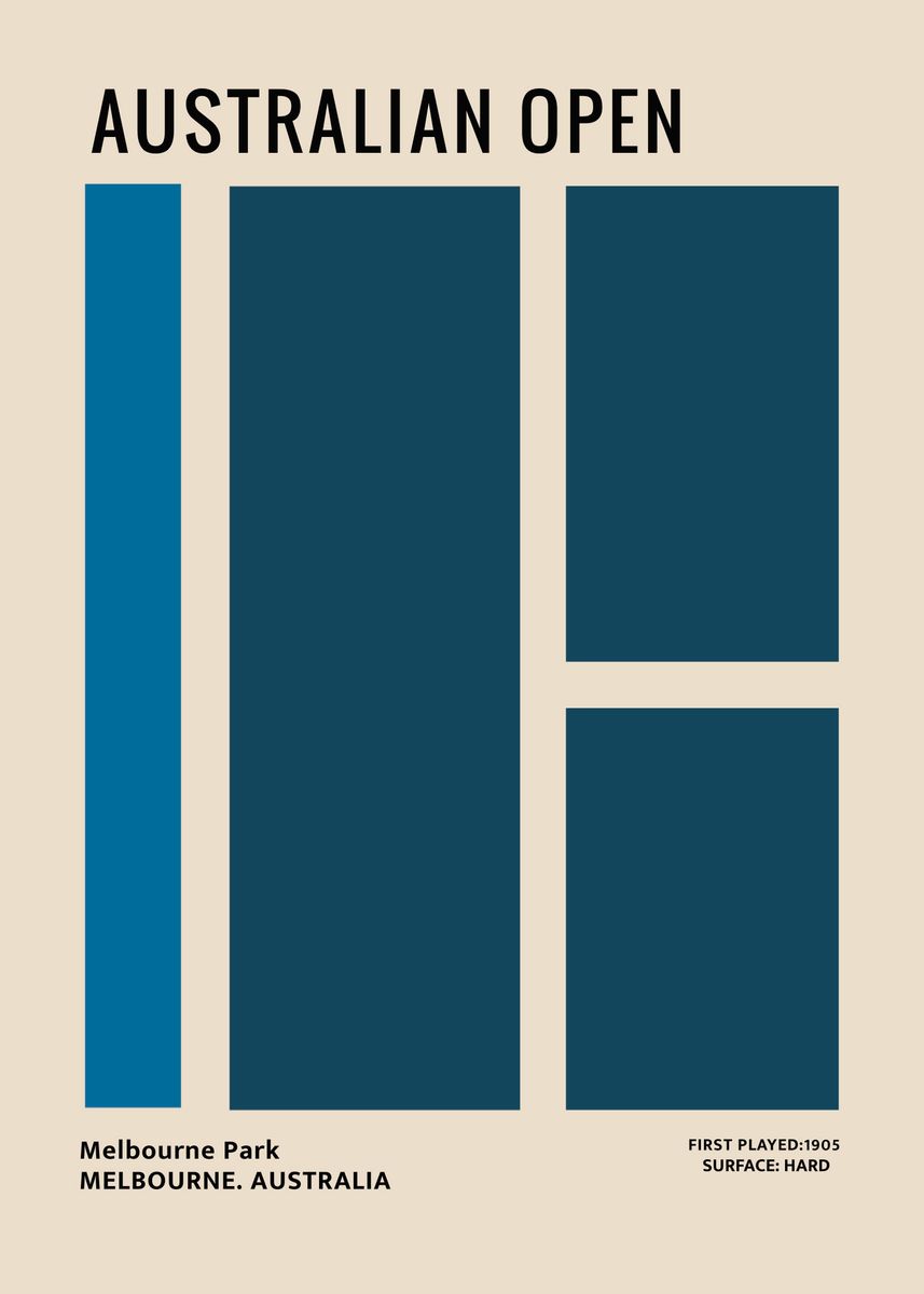 'Australian open' Poster by UNIKORN | Displate