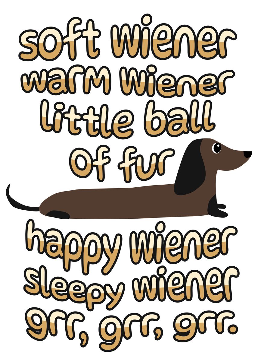 'Dachshund Dog Weenie' Poster, picture, metal print, paint by Jovana ...