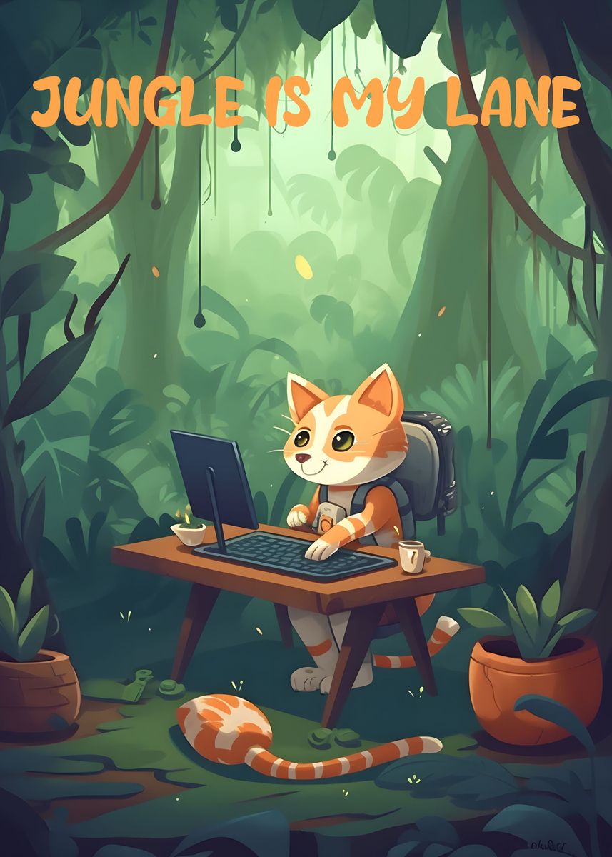 'Jungle Is My Lane' Poster, picture, metal print, paint by ...