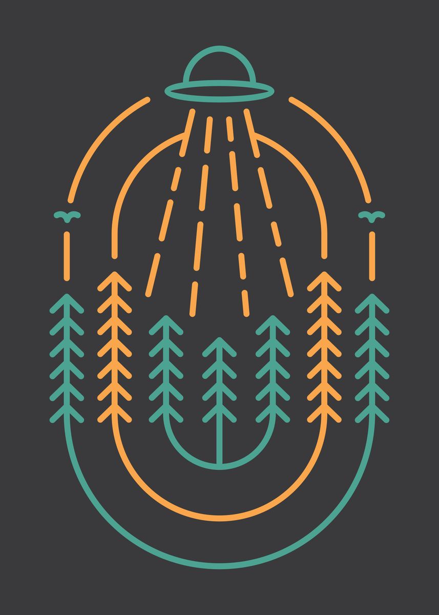 'Ufo Invasion Nature 3' Poster, picture, metal print, paint by ...