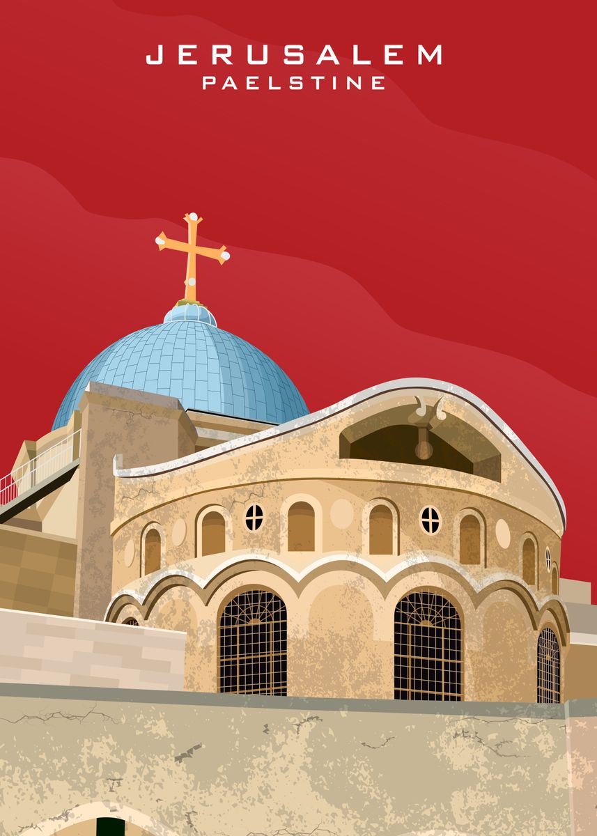 'Holy Sepulchre Church' Poster, picture, metal print, paint by Omar ...