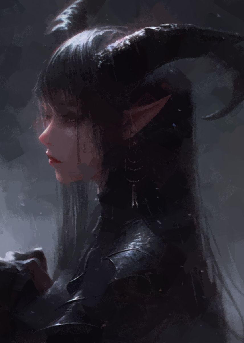 'Evil woman horns' Poster, picture, metal print, paint by Dark Zeka ...