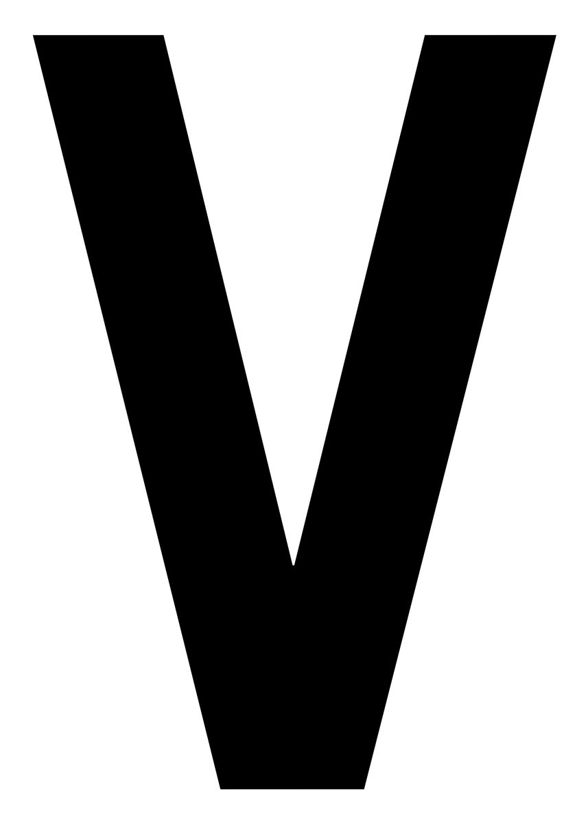 'Letter V in black' Poster, picture, metal print, paint by Bruce ...