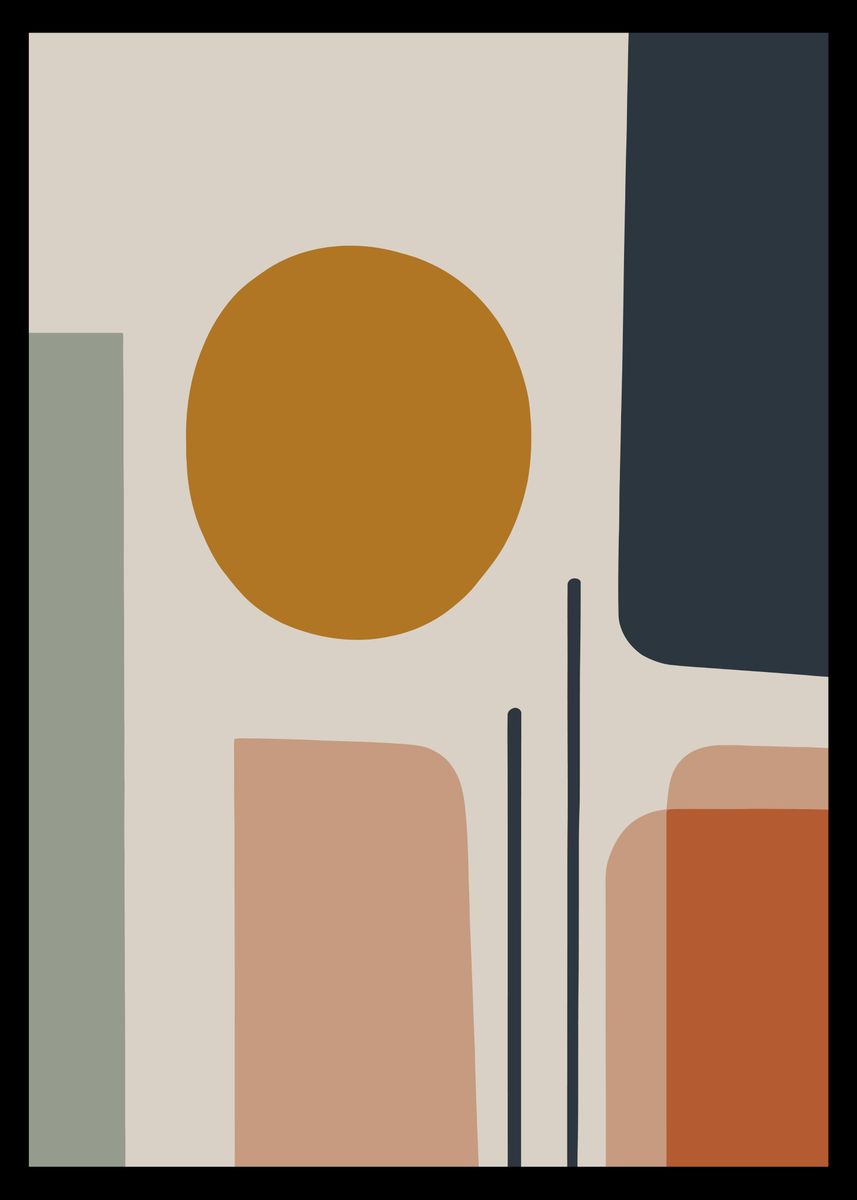 'Modern Abstract' Poster, picture, metal print, paint by Nae | Displate