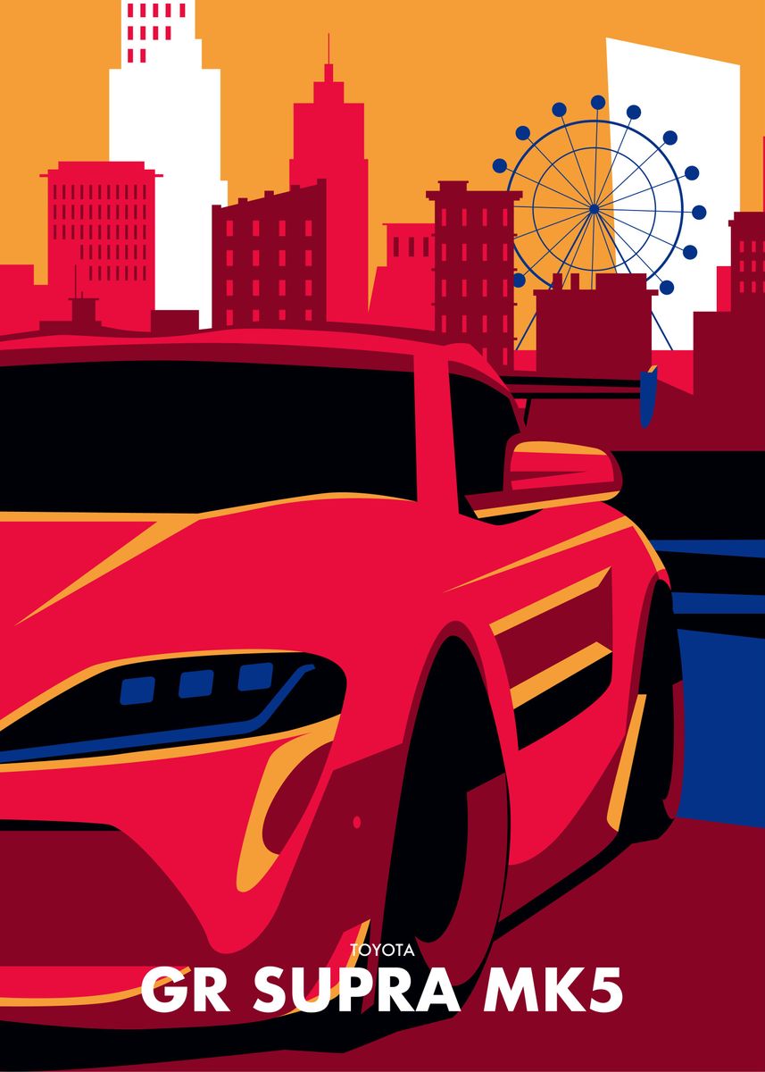 'GR Supra MK5' Poster, picture, metal print, paint by Misbahul Munir ...