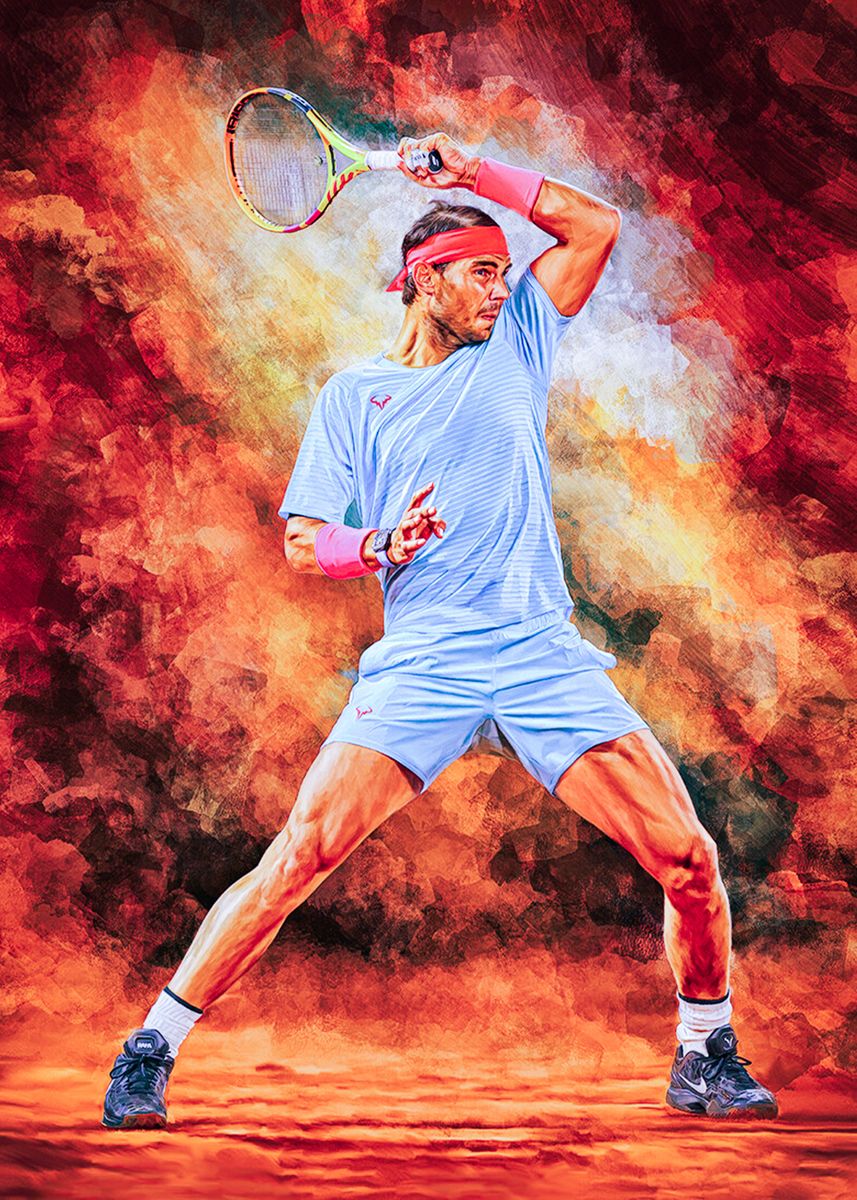 'Rafael Nadal ' Poster, picture, metal print, paint by Azagane Ismail ...