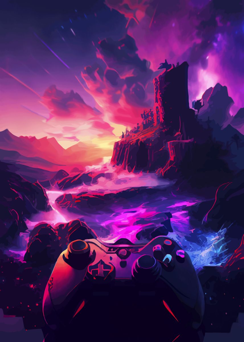 'Gaming Zone' Poster, picture, metal print, paint by Animal Poster ...