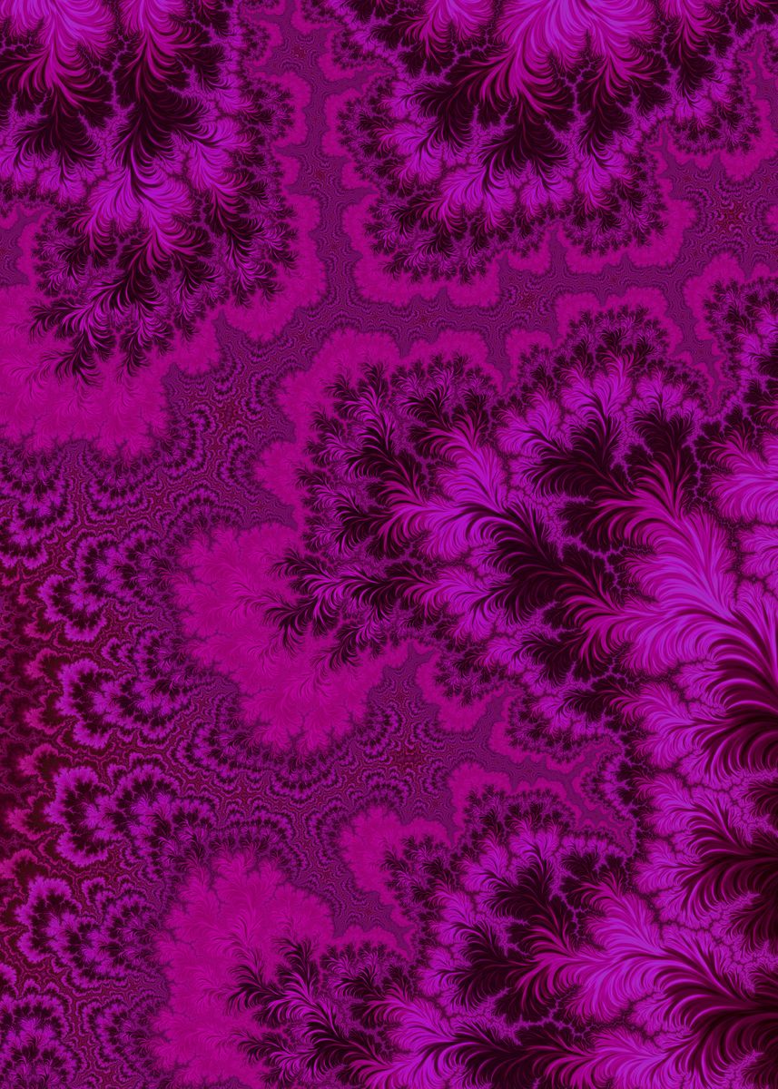 'Bold Trippy Pink Fractal' Poster by Kaleiope Studio | Displate