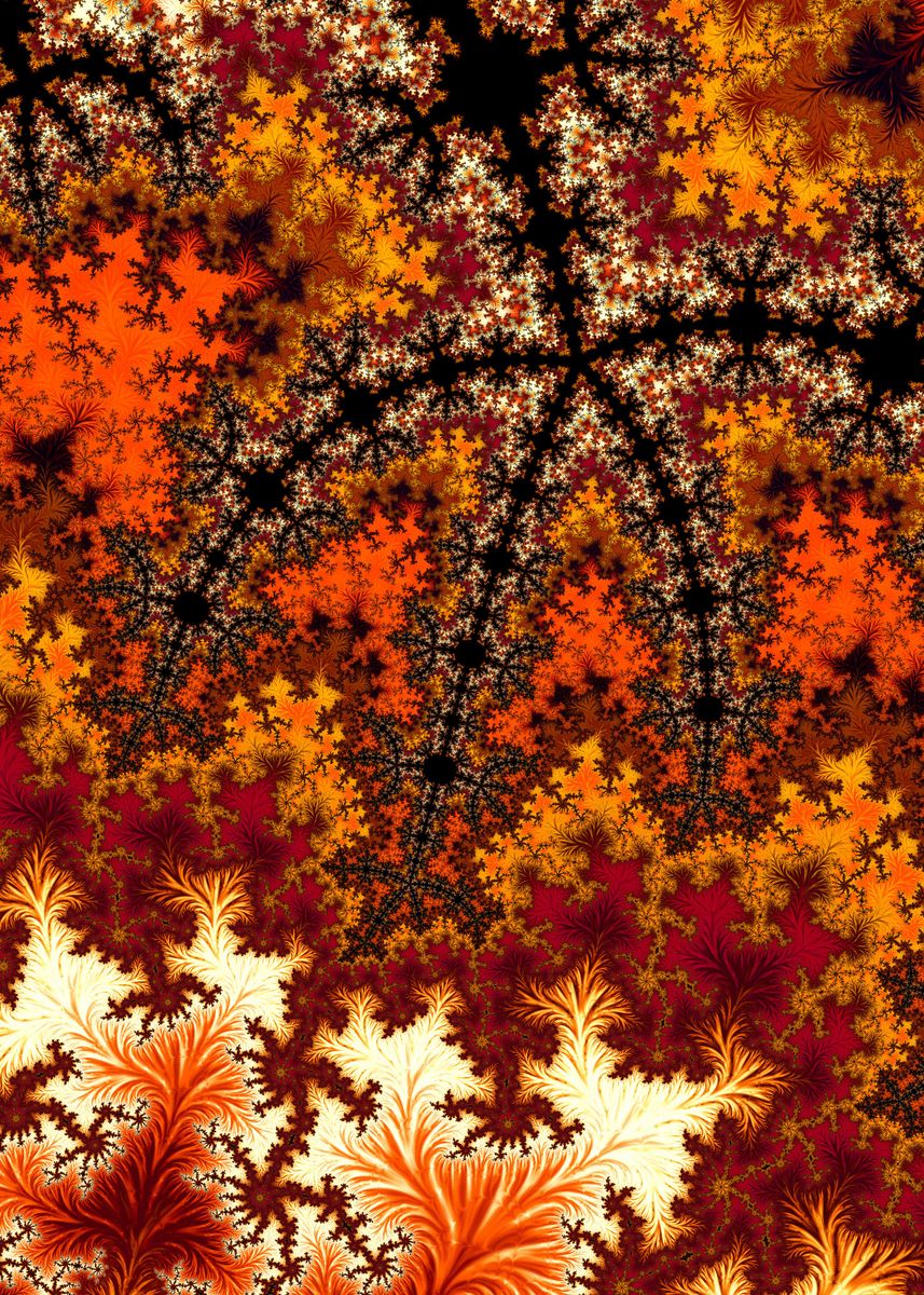 'Vibrant Orange Fractal' Poster, picture, metal print, paint by ...