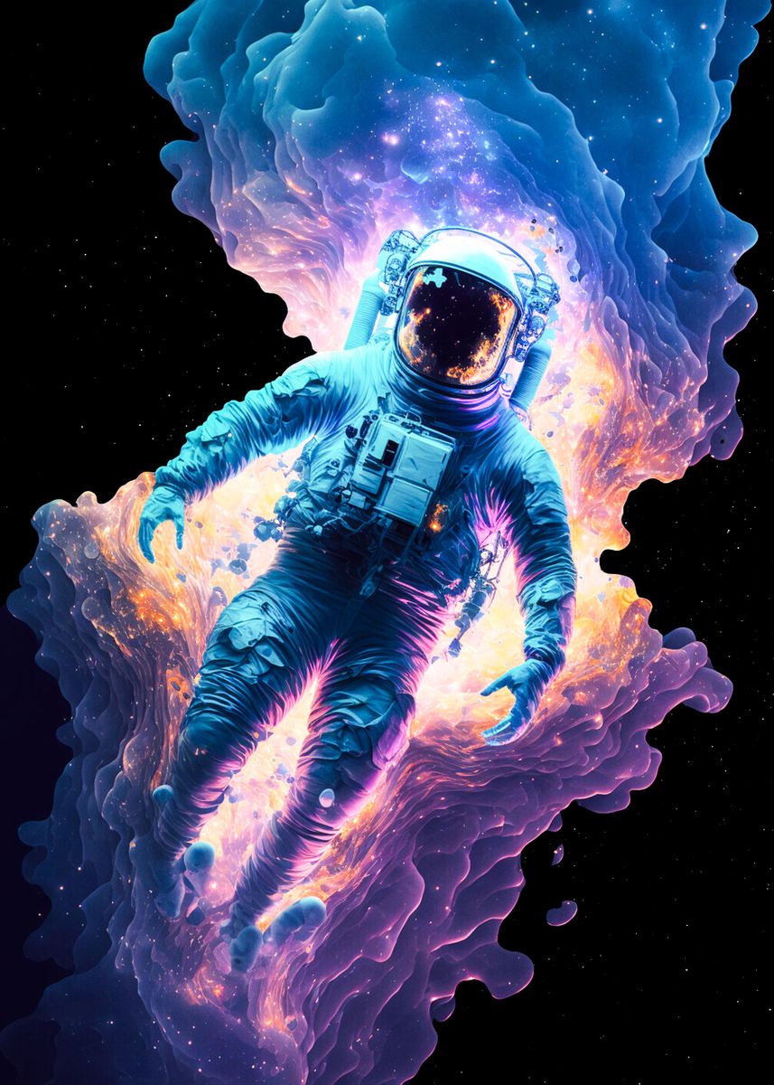 'Spacewalk' Poster, picture, metal print, paint by Azagane Ismail ...