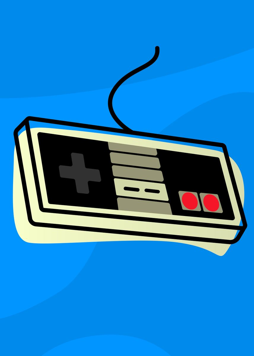 ' controller Nintendo Nes' Poster, picture, metal print, paint by Ray ...