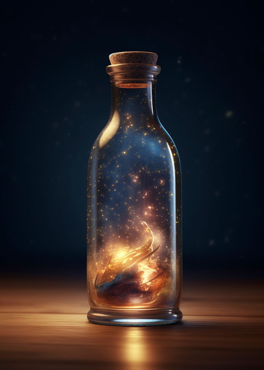 'Magical bottle' Poster, picture, metal print, paint by Maluv Art ...