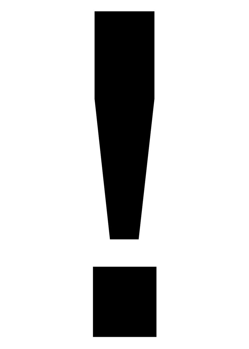 'Exclamation Mark' Poster, picture, metal print, paint by Bruce ...