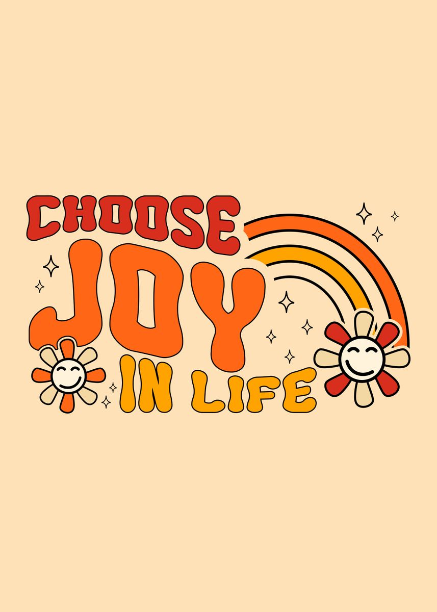 'Joy Cute Boho Quote' Poster by BestPrints | Displate