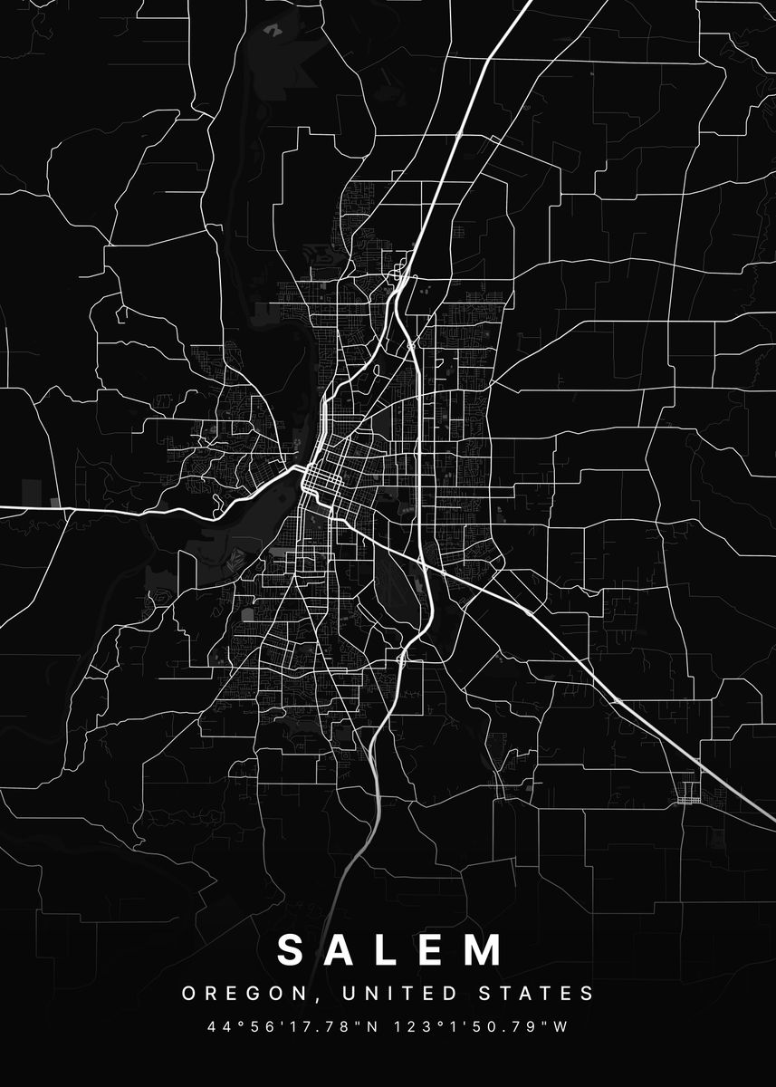 'Salem Oregon USA' Poster, picture, metal print, paint by Kemi | Displate