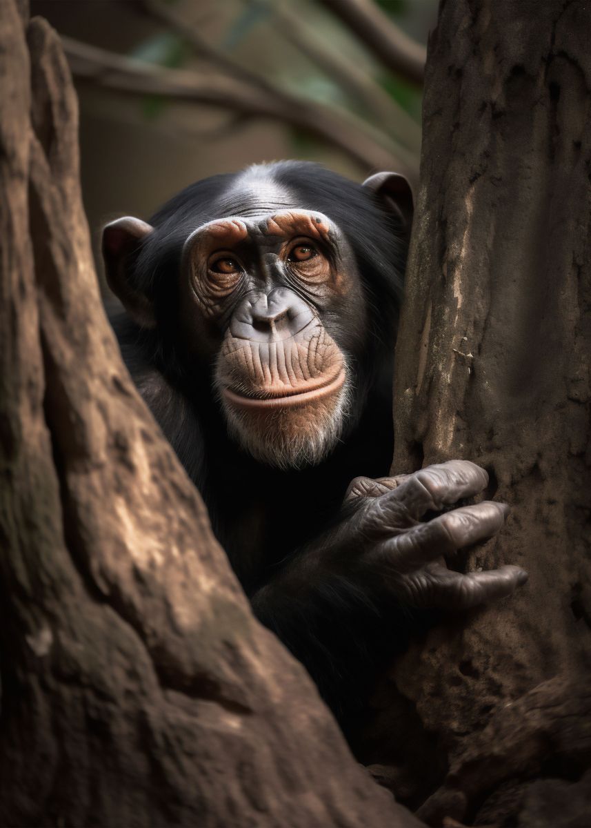 'Great Ape' Poster, picture, metal print, paint by Zooscape Wildlife ...