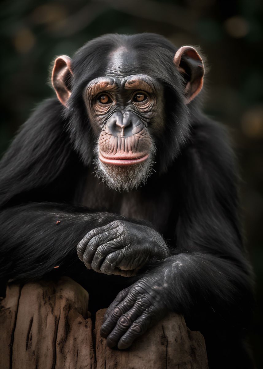 'Curious Chimpanzee' Poster, picture, metal print, paint by Zooscape ...