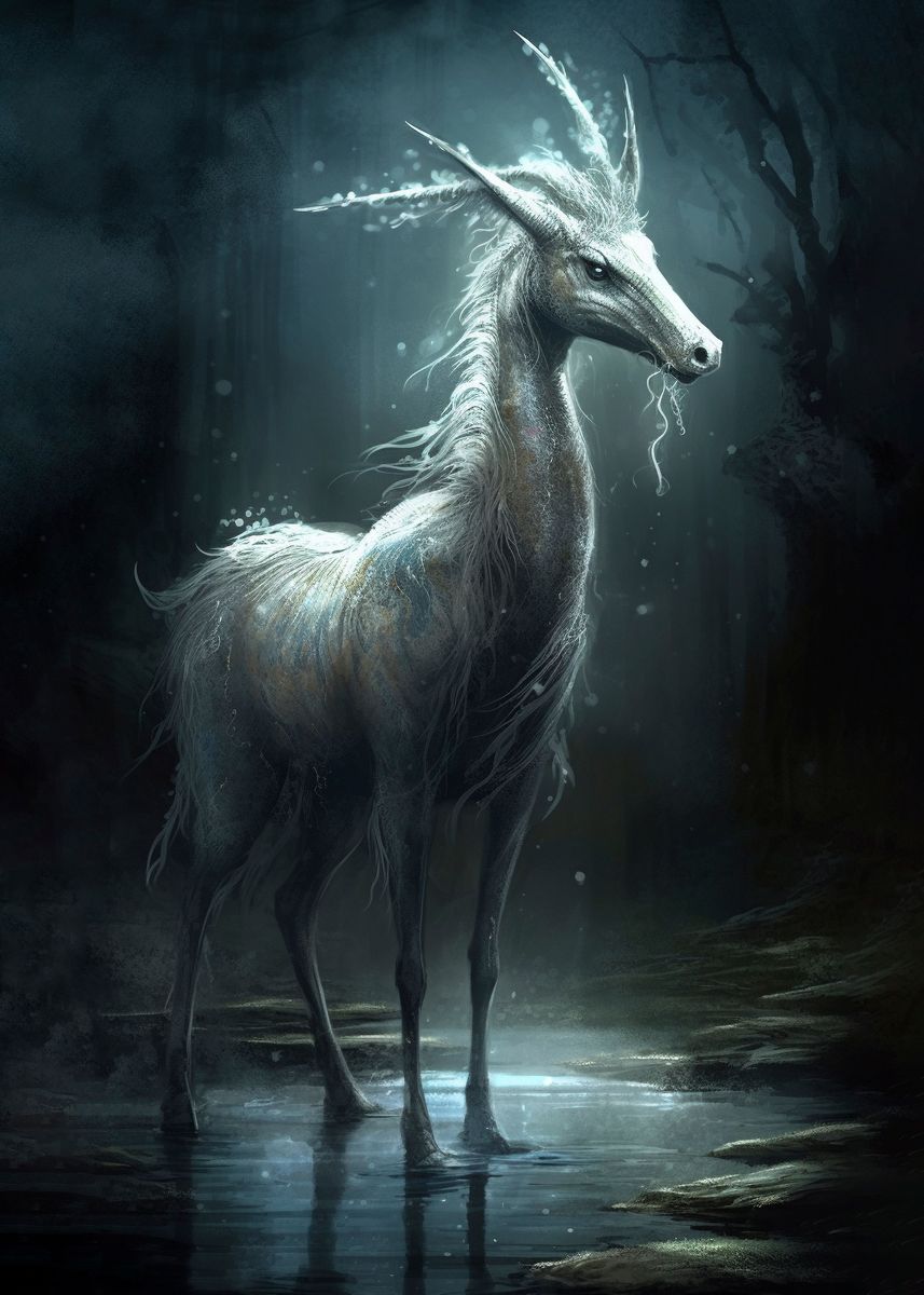 'Shining creature' Poster, picture, metal print, paint by Maluv Art ...