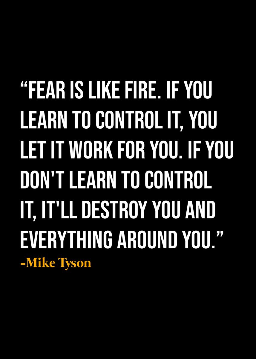 'Mike Tyson Quote ' Poster, picture, metal print, paint by KAZE | Displate